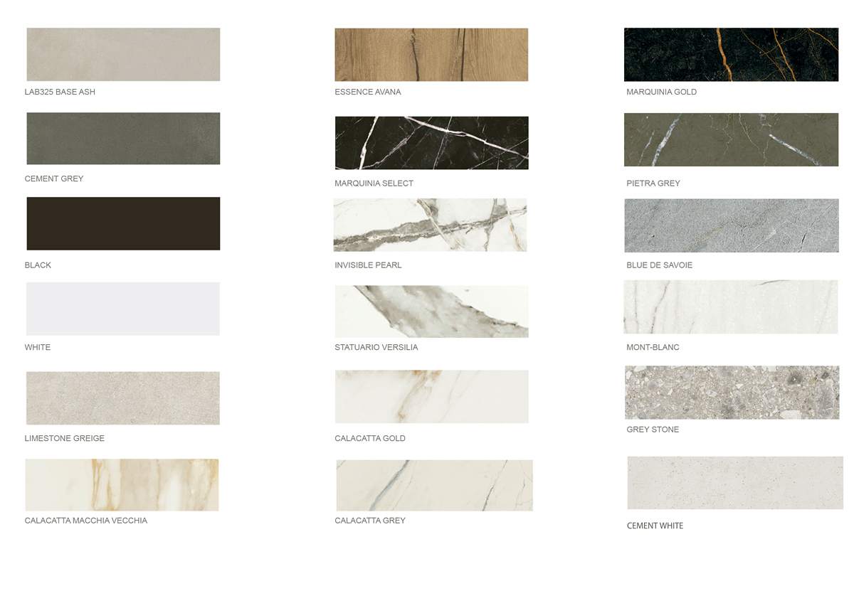 ᑕ ᑐ Plans de travail en porcelaine à INDUCTION INTEGREE